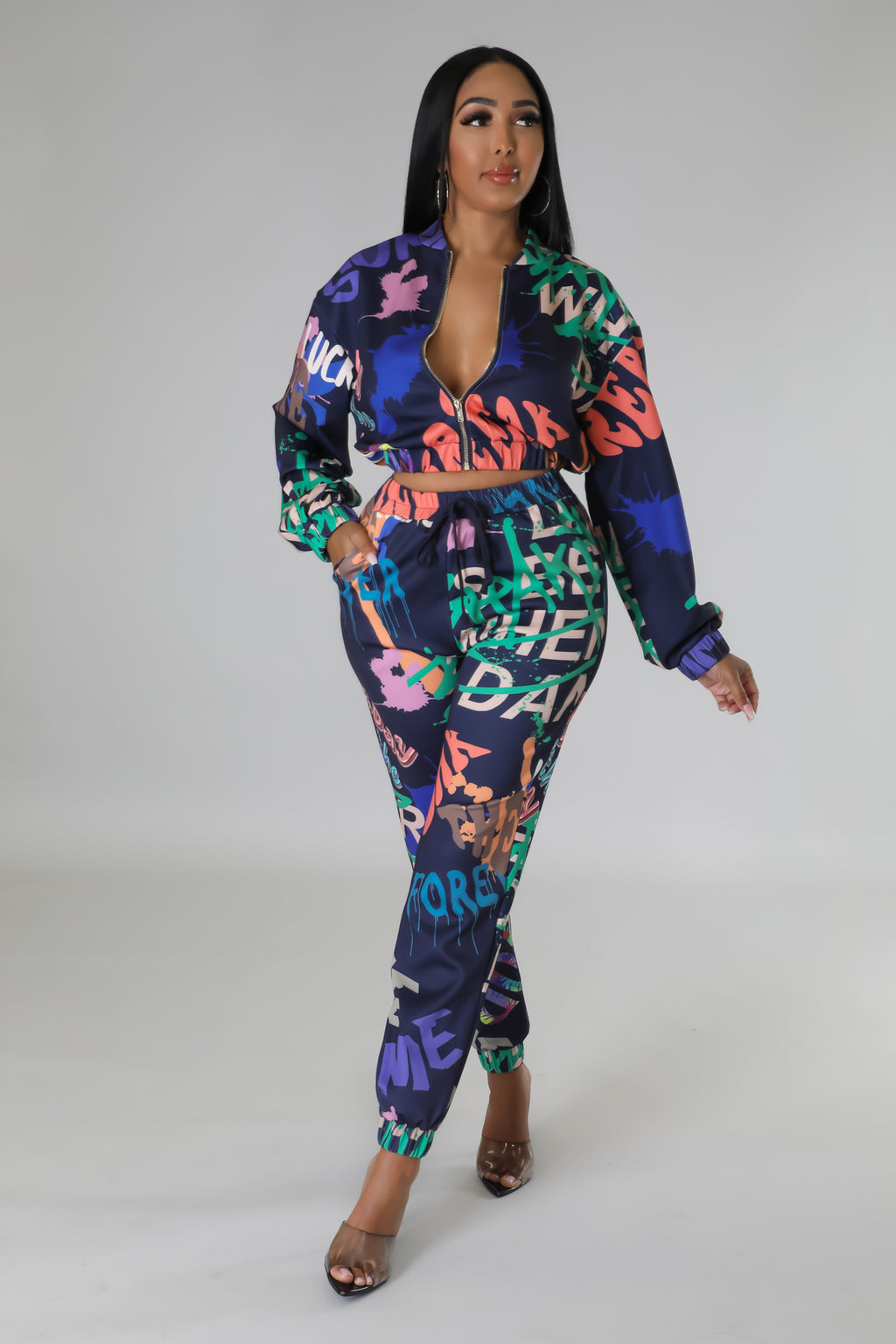 Graphic Thoughts Pant Set – GitiOnline